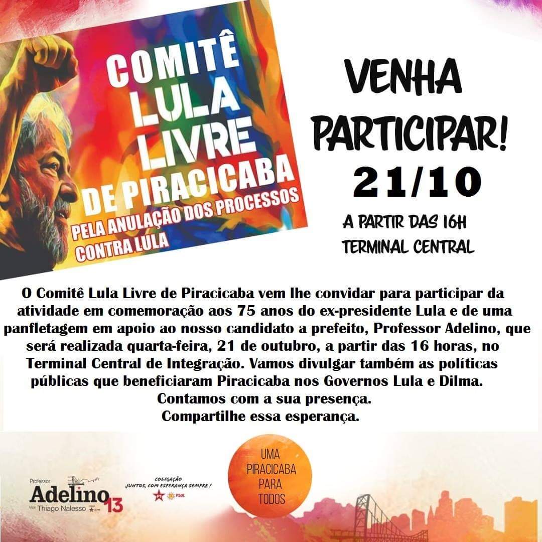 Aniversário de Lula motiva atividades no Brasil e no mundo com o ...